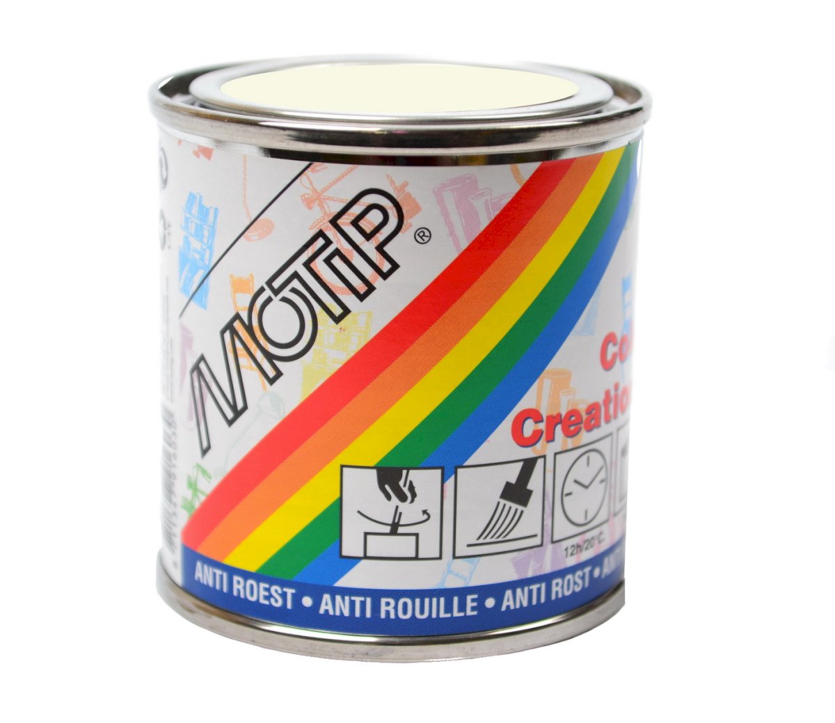 Motip Cykellak Hvid Blank - 9010